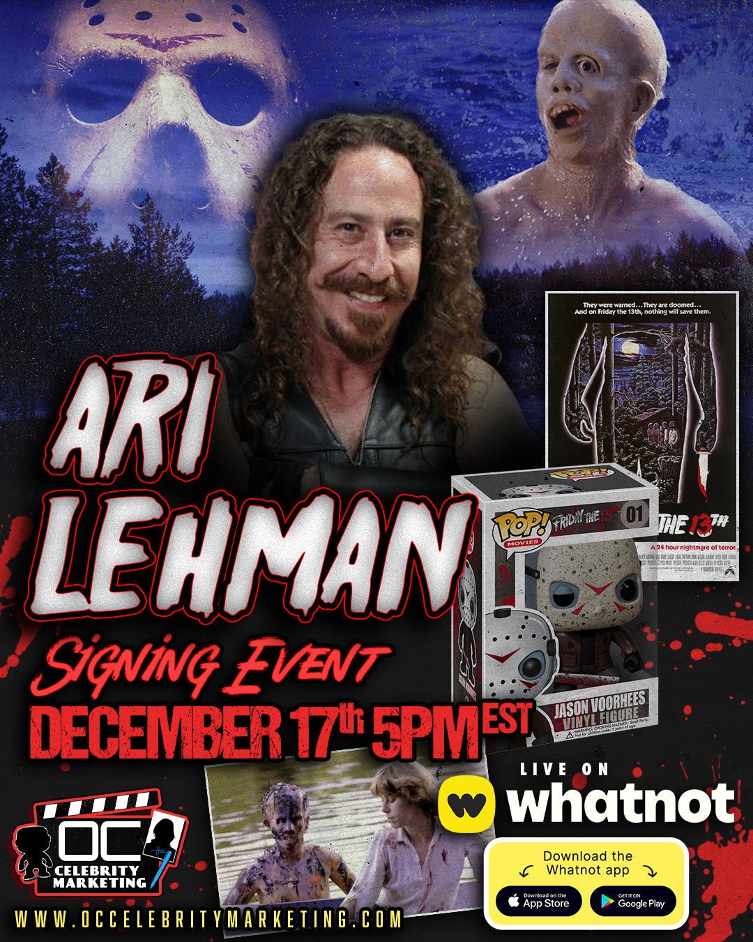 Ari Lehman Pre-Order (Signing December 17th) – OC Celebrity Marketing LLC